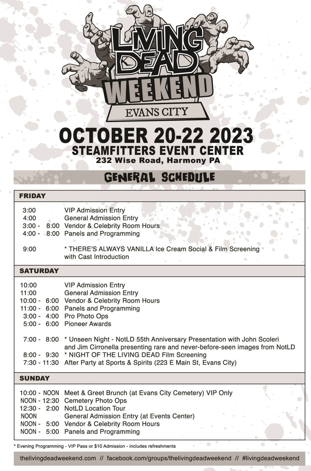 general-schedule - The Living Dead Weekend